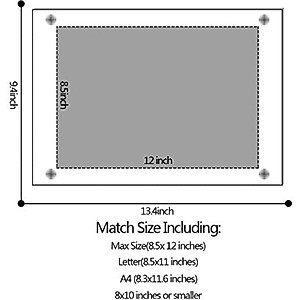 Ailelan Picture Frame, 8.5x11 Clear Acrylic Photo Frame A4 Letter Size Decorative Poster Frame Desktop Tabletop Display(3 Pack) (Full Frame is 9.4x13.4 inch)