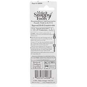 Snappy Tools 11/64 Inch Tapered Drill Countersink for #8 Screw (Replaces Part # 44011) #44008
