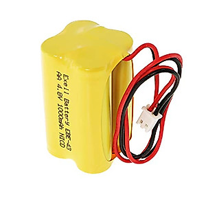 4.8V 1000mAh Emergency Lighting/Exit Sign Battery Fits and Replaces Daybright BL93NC487 E-conolight E-XP2RBW Emergi-lite BL93NC487 Emerlight BL93NC487 Interstate ANIC1117 Unitech Systems D-AA500