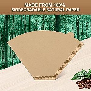 Disposable Coffee Paper Filters for Ninja Dual Brew Coffee Maker, 100 Pcs #4 Cone Replacement Filter Compatible with Ninja DualBrew Pro CFP301 CFP201 Coffee Maker Ninja Coffee Filter