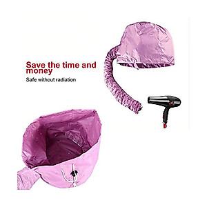 Foldable Hair Dryer Cap, Portable Soft Hair Drying Salon Cap with Heat for Hair Treatment, Beauty Steamer, and Haircare