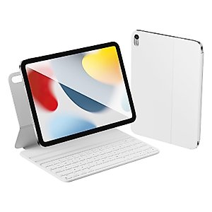 HOU keyboard Case for iPad 10th Generation/iPad 11th Generation 11 inch A16 2025 – Smart Folio, Ultra Slim, Magnetic Charging, Adjustable Angle