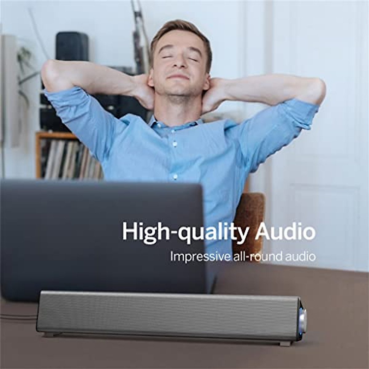 CZDYUF Soundbar 5.0 Speaker Powerful Drivers Subwoofer Wall Mount Home Theater System Support