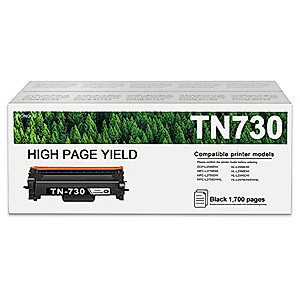 PIONOUS Compatible TN 730 TN730 Toner Cartridge High Page Yield Replacement for Brother TN-730 (1 Black) for DCP-L2550DW HL-2350dw l2350dw l2370dw MFC-L2710DW L2750DW Printer