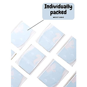 MESSY BiBiE 40 Pack Baby Disposable Bib, Toddlers travel Bibs, Infant travel essential one time, Leakproof (Green Squirrel)