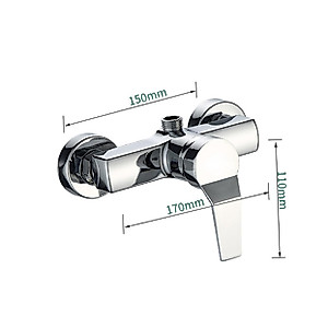 OSALADI Bath Tub 2pcs Mixer Tap Kitchen Sink Faucet Wall Mounted Bathroom Faucet Single Handle Kitchen Faucet Sink Vanity Faucet Vanity Faucet Brushed Nickel Shower Faucets Tub Concealed