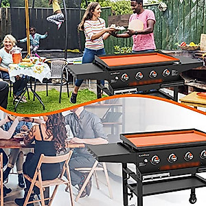 BANGIE Griddle Cover | Heavy Duty Silicone Griddle Mat for Blackstone 28" Pro Griddle | Keep Surface Clean | High-Wall Design (Orange)(Not fit 28XL)