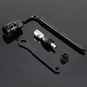 Oumers Bicycle Crank Puller Tool Set, Bike Crank Extractor+16mm Spanner Wrench+Bike Bottom Bracket Remover+Lengthen Allen Key Wrench +Square Head,Bike Repair Kit for all Cycling Enthusiasts