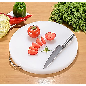 Large Round Plastic Cutting Board, 38cm/15 In Commercial Heavy Duty Cutting Meat Chopping Board, BPA Free, Kitchen Non Slip Thickened Chopping Board (Size : 38x5cm/15inx1.97 in)