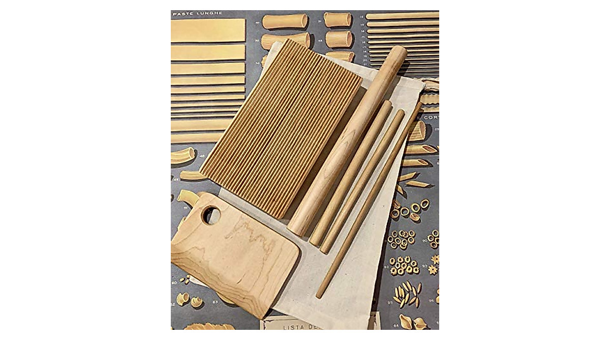 6-Piece Handmade Pasta Board Set for Authentic Dishes