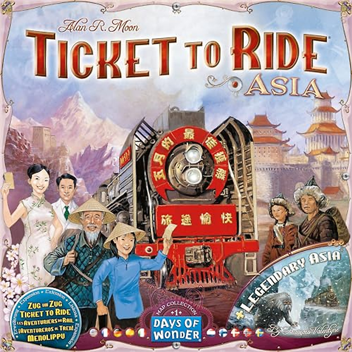 Ticket to Ride Asia Board Game EXPANSION - Expand Your Railway Adventures! Fun Family Game for Kids & Adults, Ages 8+, 2-6 Players, 30-60 Minute Playtime, Made by Days of Wonder
