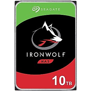 Seagate IronWolf 10TB NAS Internal Hard Drive HDD – CMR 3.5 Inch SATA 6Gb/s 7200 RPM 256MB Cache for RAID Network Attached Storage, with Rescue Service (ST10000VN0008)