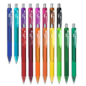 Gel Pens Set, 16 Colored Retractable Gel Ink Medium Point Colorful Pens with Comfort Grip, Smooth Writing for Journal Notebook Planner in School Office Home by Smart Color Art