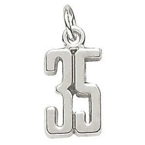 Rembrandt Charms Number 35 Charm, Sterling Silver
