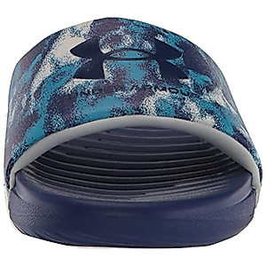 Under Armour Boys' Ansa Graphic Fixed Strap, (106) White/Sonar Blue/Sonar Blue, 5, US