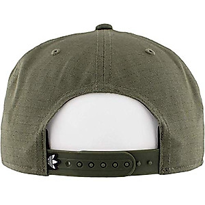 adidas Originals mens Plus Flatbrim Structured Men s originals trefoil chain snapback cap, Olive Cargo Ripstop, One Size US