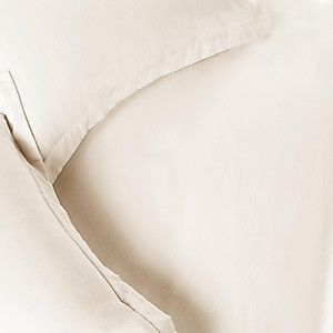 Superior Flannel Cotton Duvet Cover Set, Warm Fuzzy Comforter Cover, Cozy Soft Bedding Essentials for Adults, Kids Bedding, Secure Button Closure, Includes 1 Duvet Cover, 1 Pillow Sham, Twin, Ivory