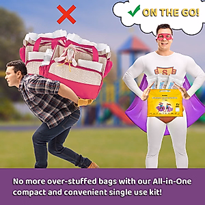 Disposable Diaper Changing Kit to Go | Contains 3 Individual Packs | Perfect for Travel | Portable Baby Changing Essentials Must Haves (4)