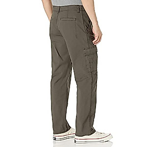 Wrangler Authentics Men's Relaxed Fit Stretch Cargo Pant, Olive Drab, 38W x 32L