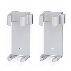 DODAMOUR 2 Pack Wall Mount Curling Iron Holder, Hair Curler Storage Organizer Stand, Hairdressing Hanging Rack for Flat Irons, Curling Wands, Hair Straighteners, Combs (White)