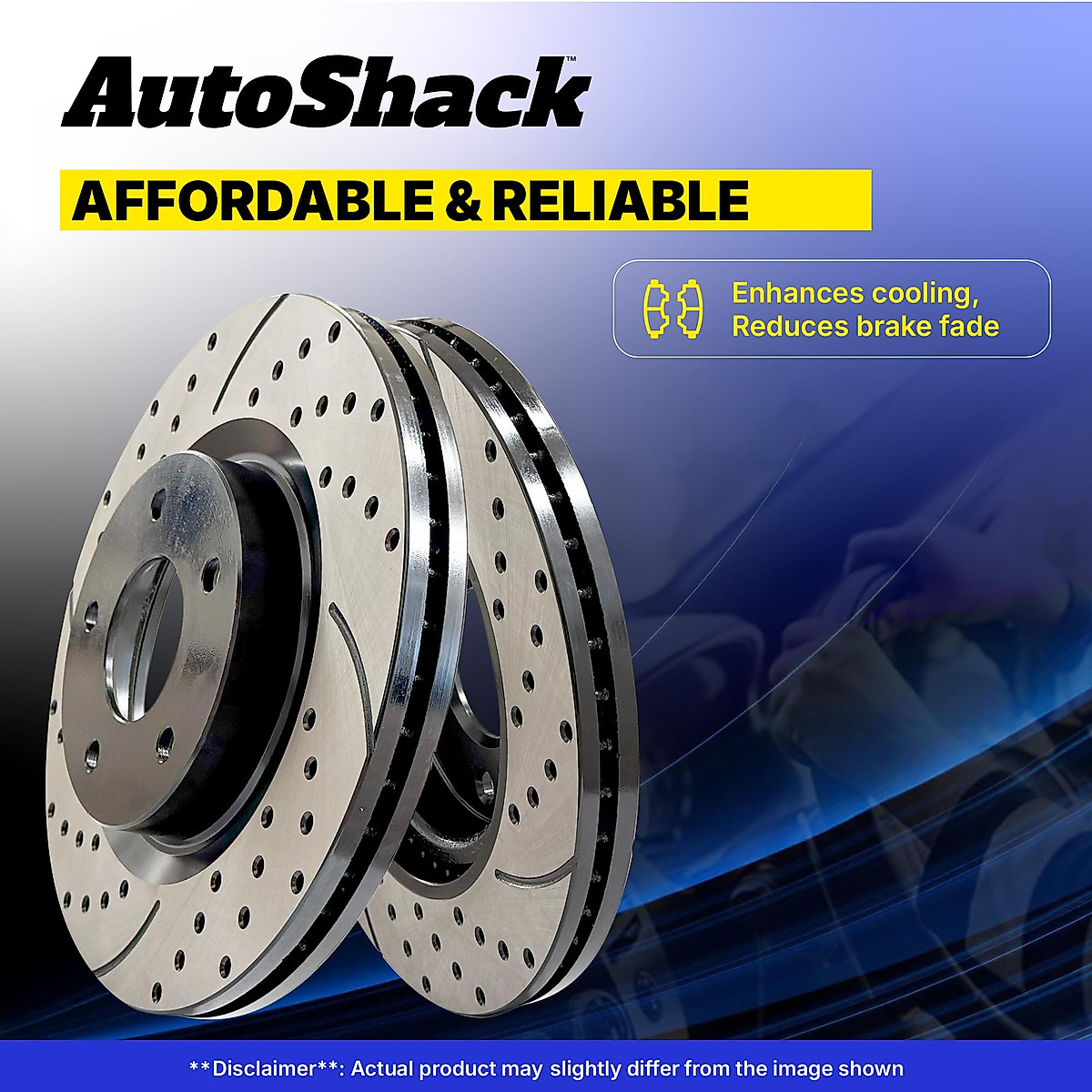AutoShack Black Hat Drilled and Slotted Brake Rotors Rear Brake Rotor Replacement Kit for 2004 Nissan Pathfinder Armada 2004-2015 TITAN 2005-2015 2017-2019 Armada 2004-2010 INFINITI QX56 V8 PR41331LR