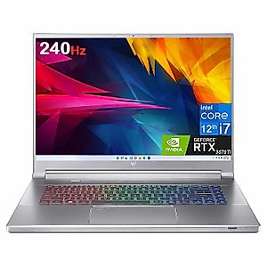 Acer Predator Triton Gaming Laptop 2023 Newest, 16" WQXGA IPS Display, Intel Core i7-12700H, GeForce RTX 3070 Ti, 64GB DDR5 RAM, 2TB SSD, Fingerprint, Wi-Fi 6E, Windows 11 Home, Bundle with JAWFOAL