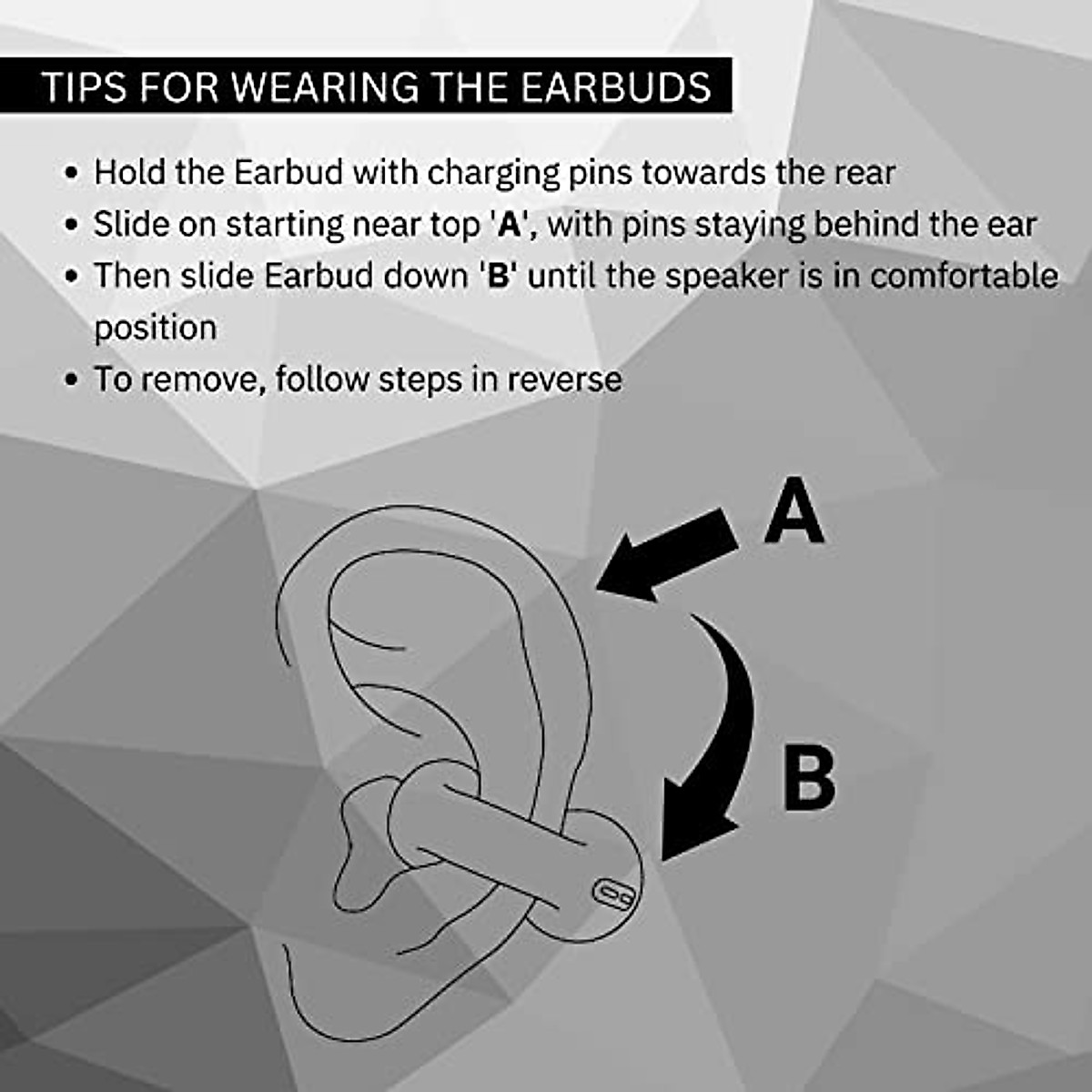 Bean Buds Bluetooth Earphones Wireless Earbuds, Open Ear Design (Black)