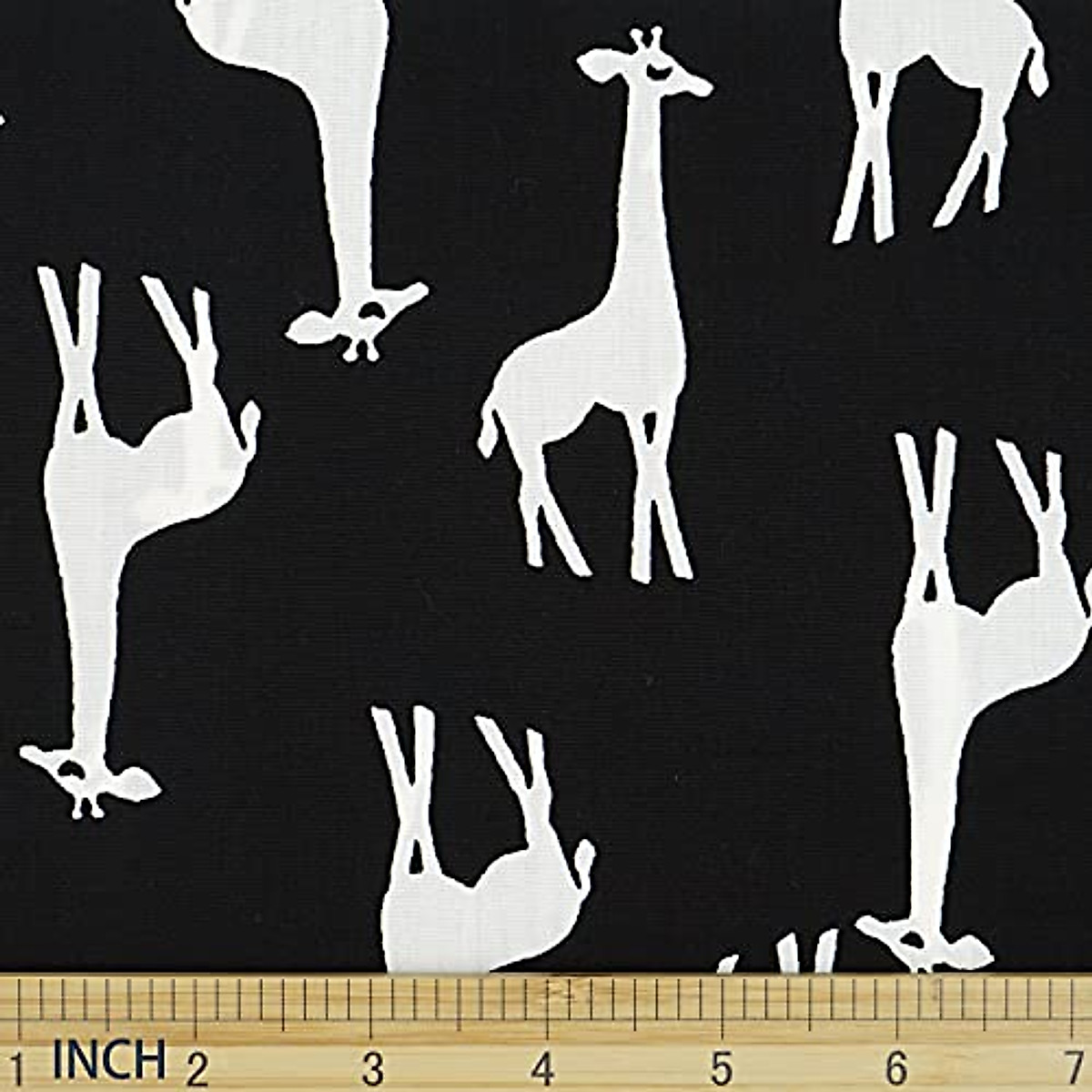 Master FAB Cotton Fabric by The Yard for Sewing DIY Crafting Fashion Design (Giraffe Print on Black)