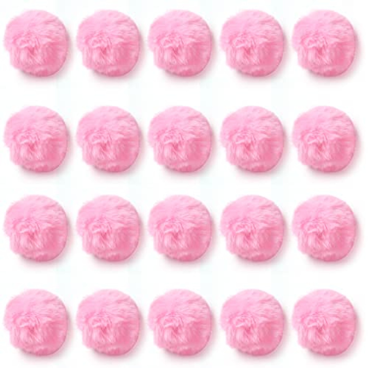 Craft Pom Pom Balls,Large Pink Poms Costume Accessory, Pom pom Balls for Arts and DIY Creative Crafts Decorations,Pink,3 Inches,20 Pieces.