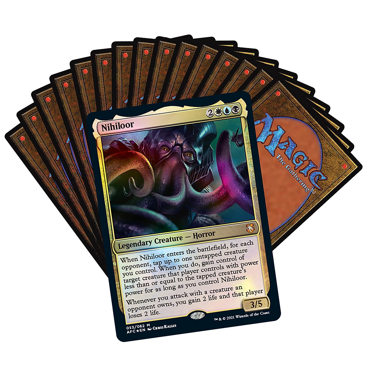 Magic: The Gathering Adventures in The Forgotten Realms Commander Deck – Dungeons of Death (White-Blue-Black)