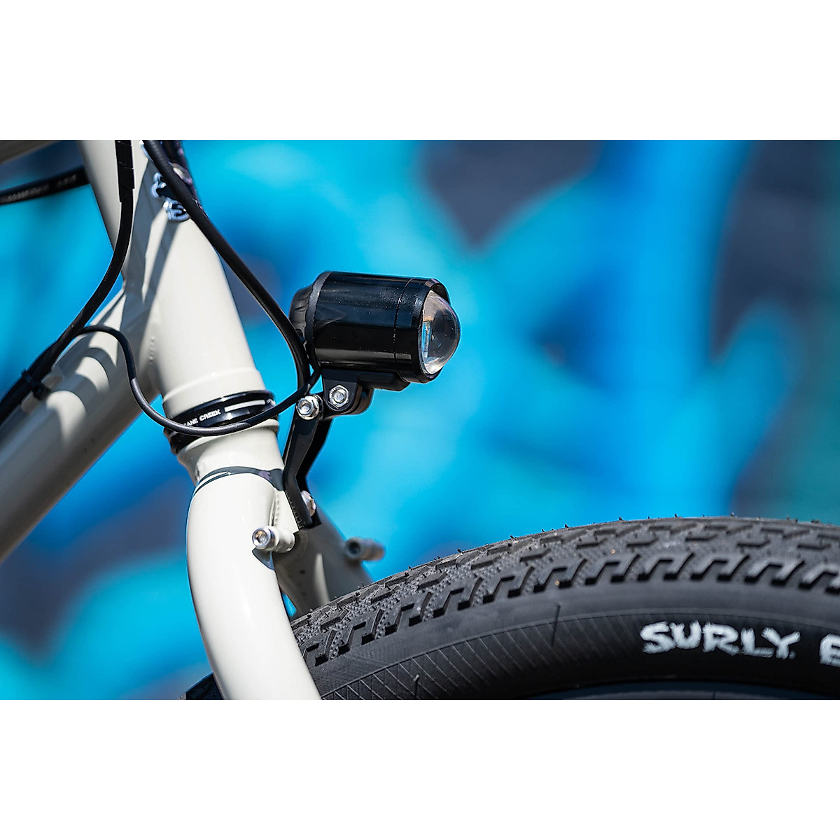 Portland Design Works | Kepler E-bike Headlight | Bosch E-bike System Plug and Play, Black, Fits e-bikes with fork crown hole for mounting