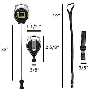 ID Stronghold Secure Badge Holder Duolite - RFID Blocking 2 Card ID Badge Holder with Lanyard and Retractable Reel - PIV, CAC and Work Cards - Heavy Duty Plastic Badge Protector - FIPS 201 Approved