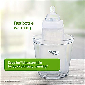 Playtex Baby Nurser Bottles Drop-Ins Recyclable Disposable Liners, Pre-Sterilized, 4 Oz, 50 Count