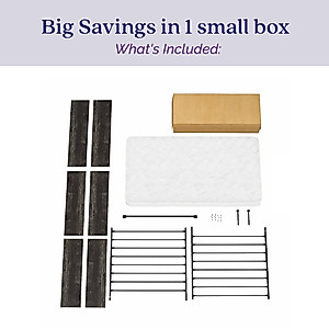 Signature Sleep Magnus Platform Bed Frame and Mattress Set, Twin, Black Oak