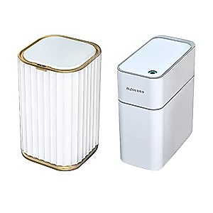 MOPALL Small Bathroom Trash Cans with Lids