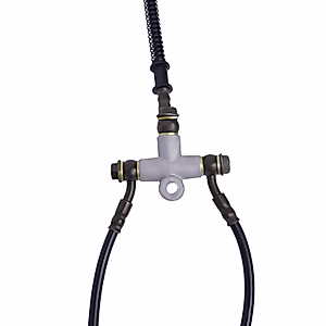 Front Steering 4 Stud Wheel Hub Disc Brake Assembly, ATV Front Wheel Hub+ Steering Knuckle Spindle+Brake Caliper+ 2 pcs Disc Rotor For 125cc 150cc 200cc 250cc ATV Go kart Quad Dirt Bike