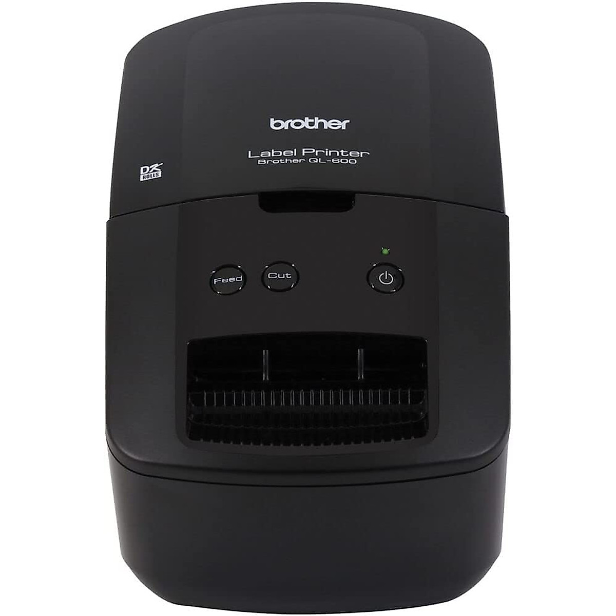 Brother QL-600 Economic Desktop Wired Label Printer for Home and Office, Black - USB Connectivity - up to 2.4" Wide, 300 x 600 dpi, 44 Labels Per Minute, Automatic Cutter Label Maker