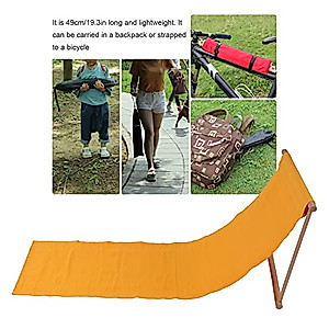 plplaaoo Beach Lounge Chairs,Chaise Lounge Outdoor,Patio Lounge Chairs, Folding Lounge Chair,Beach Lounge Chair Portable Reclining Mat Lounge for Outdoor Vacation Travel Trip(Yellow)