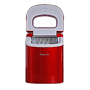 Magic Chef 27-Lb. Portable Red Countertop Ice Maker, 27 lb