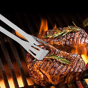 Grill Accessories Set BBQ Gifts - 18PCS Flat Top Barbecue Tools Kit for Camp Chef - Grilling Accessories for Outdoor Grill for Men - Stainless Steel Utensils Set with Spatula Fork Tongs