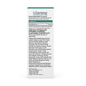 bSerene Pheromone Calming Spray for Dogs Helps Reduce Excessive Barking, Destruction, Stress, and Fear Great for Vet Visits, Boarding, and Targeted Calming, 60mL