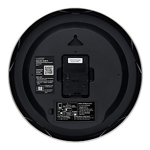 La Crosse Technology 404-1235UA-PL UltrAtomic 14 inch Stainless Steel Wall Clock, Shatterproof Lens, Silver