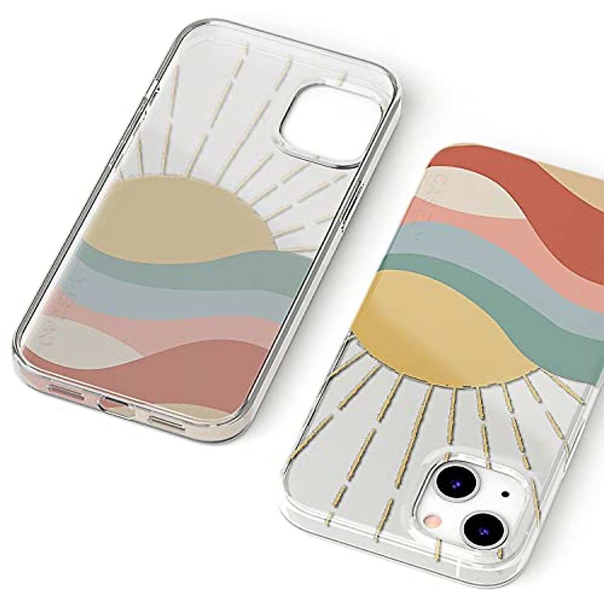 Casely iPhone 13 Sun-Themed Case | Colorblock Sunset Sunrise Pattern | Drop Test Certified & Camera Lens Protection