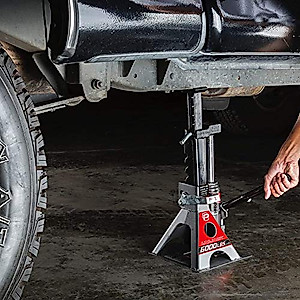 Powerbuilt 3 Ton, Bottle Jack and Jack Stands in One, 6000 Pound Capacity, All-in-One Car Lift, Heavy Duty Vehicle Unijack, Wide Base, 640471