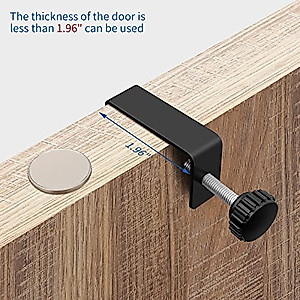 Chemailon Over The Door Hanging Organizer, 4-Shelf Wall Mount Metal Wire Storage Rack Behind Door for Bedroom Living Room Pantry Bathroom (Black)