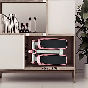 YSUEFIJO Stepper Machine for Home, Mini Stepper Exercise Machine, Anti Slip Fitness Equipment, Heavy Duty Adjustable Height Folding Stepper, More Than 300lbs Weight Capacity (Green)