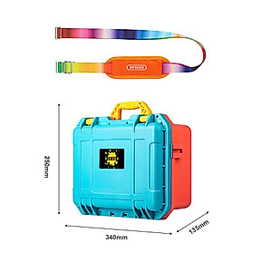 Honlyn Carrying Case for Nintendo Switch Waterproof Suitcase OLED Game Console Nintendo Mario Handle Card Box Accessories (black+white)