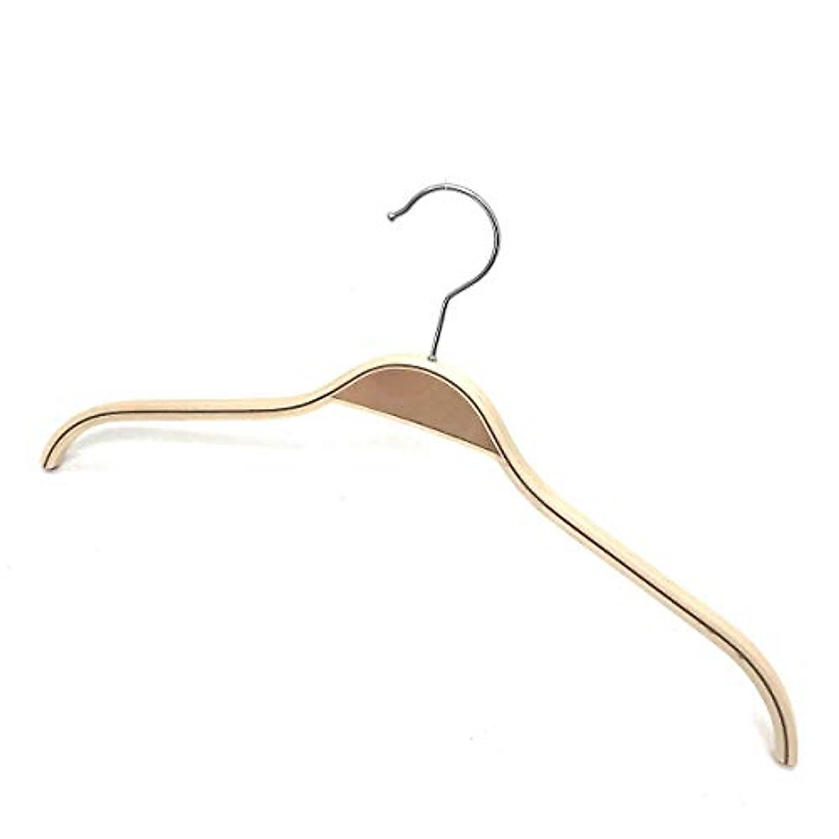 Koobay Premium Hanger 17" Natural Eco Wood Hangers for Closet, with Extra Soft Non Slip Rubber Grips Saving Space Hangers for Coat Clothes Camisole,Closet Organizer 30 Pack