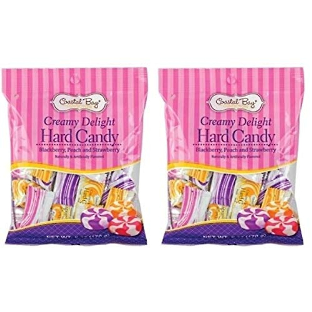 Coastal Bay Creamy Delight Hard Candy 6 oz bag (2 bags 12 oz total)