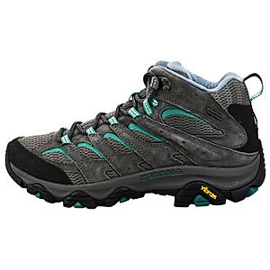 Merrell Women's J035850 Moab 3 MID WP Waterproof Hiking Shoe, Granite/Marine, 8 M
